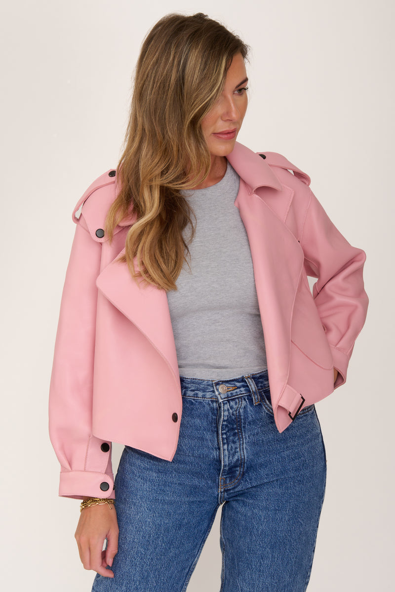 The Popski Oversized Leather in Pink – Popski London