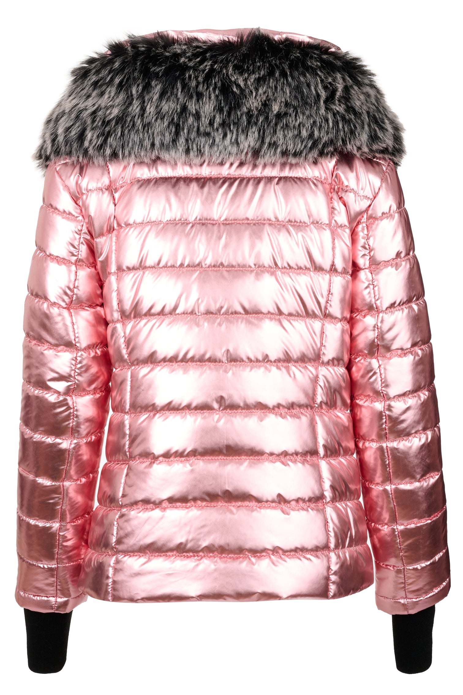 Popski London Ski Jacket Metallic Pink